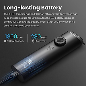 Sejoy Beard Trimmer for Men, Cordless Hair Clippers Hair Trimmer, Waterproof Mustache Body Nose Ear Facial Cutting Shaver, Electric Razor All in 1 Grooming Kit, USB Rechargeable & LED Display