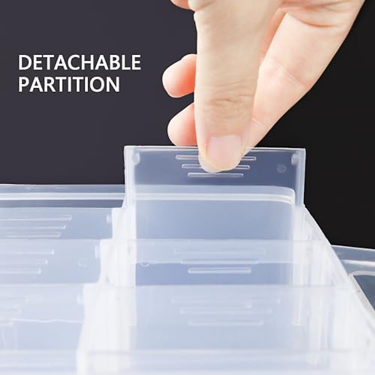 Tamnjvrr 3 Pcs Snack Box Container Snack Box 8 Compartments Snack Containers Reusable Meal Prep Containers Removable Dividers,Dishwasher Safe