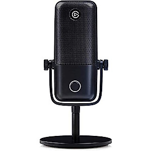 Elgato Wave:1 - Premium Cardioid USB Condenser Microphone for Streaming, Gaming, Home Office, Free Mixer Software, Sound Effect Plugins, Anti-Distortion, Plug & Play, Mac/PC, Stream Deck compatible