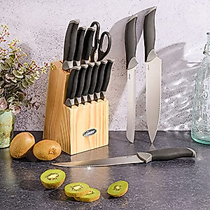 Oster Lindbergh 14 Piece Stainless Steel Cutlery Set, Black