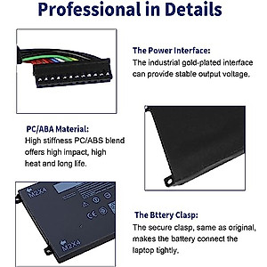 97WH Type 6GTPY Battery for Dell XPS 15 9560 9570 9550 7590 15-9570-D1541 15-9570-D1741 15-9570-D1941T Precision 5520 M5520 5540 M5540 5510 M5510 Workstation 5XJ28 GPM03 5041C 05041C 5D91C P56F002