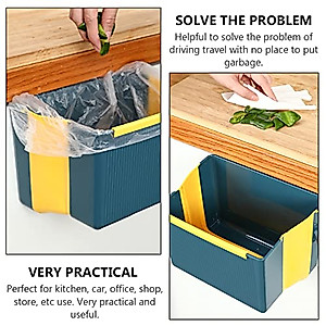 ARTIBETTER 3pcs Foldable Folding Wastebasket Basket Saving Mounted Door Can Supplies Hanging Closable Car Kitchen Cabinet Small Home Bathroom Container Bedroom Mini for Recycling Bucket