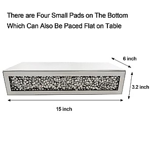 LXARTZJ Diamond Crystals Wall Rack Mirror Crushed Diamond Decorative Wall Shelf for Home Decoration Crystal Diamond Wall Art Decor Accent Piece Showcase