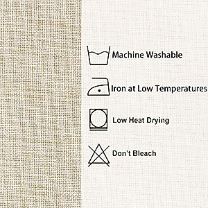 Hiasan Faux Linen Rectangle Tablecloth - Wrinkle and Stain Resistant Washable Table Cloth for Kitchen Dining Room Holiday Table Cover for Party Dinner, Beige, 54 x 80 Inch