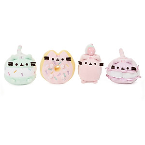 GUND Roll Cake Pusheen Sweet Dessert Squishy Plush Stuffed Animal Cat and Satisfyingly Stretchy Fabric, for Ages 8 and Up, Pink and Purple, 4”