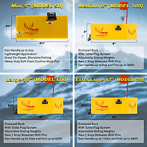 (4-Pro-Pak) Planer Boards for Fishing - Includes (2) right, (2) left - 8 inch