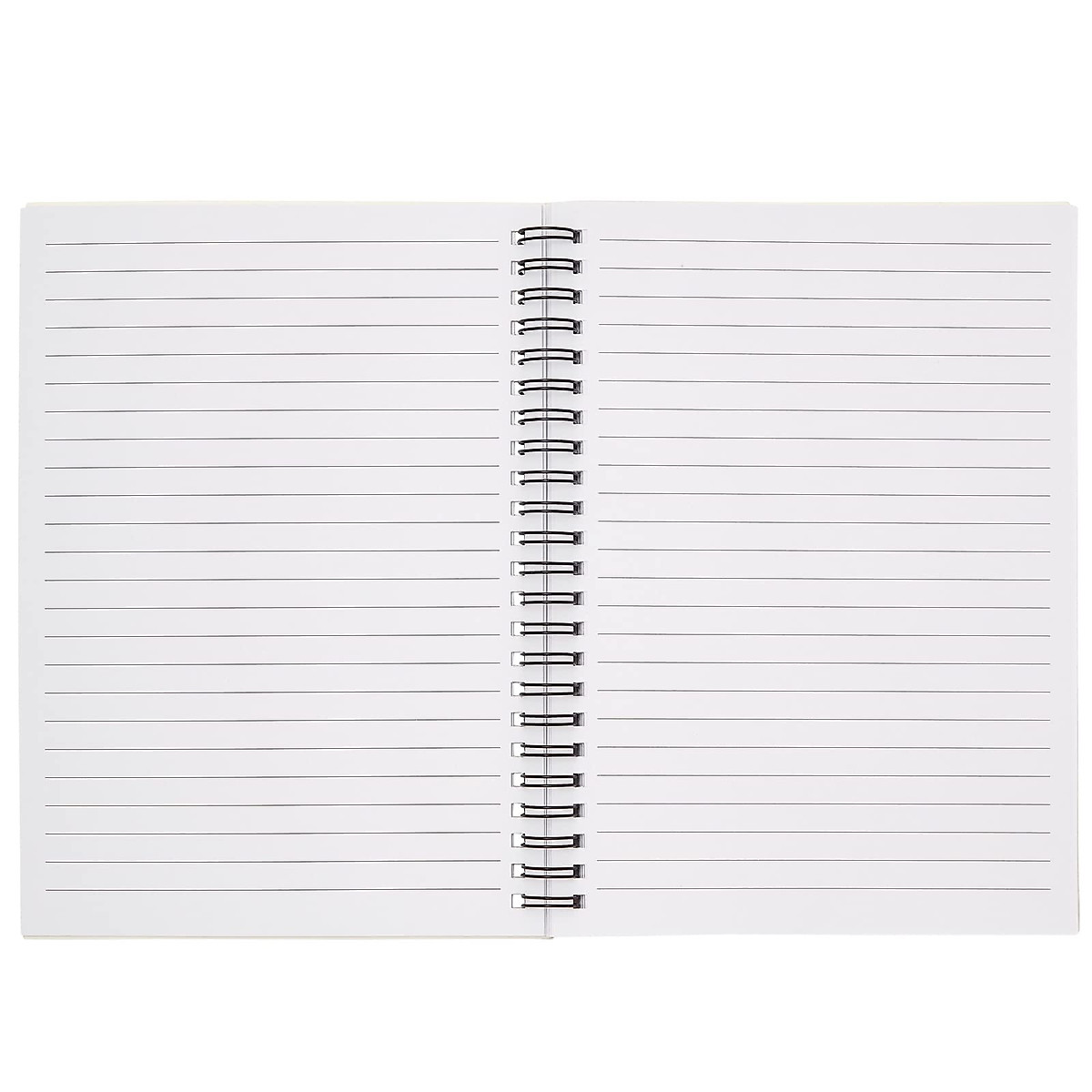 5 Pack Lined Spiral Bound Journal Bulk Set for Students, Kraft Hardcover 6x8 Notebook Refill in 5 Colors, 60 Sheets / 120 Pages