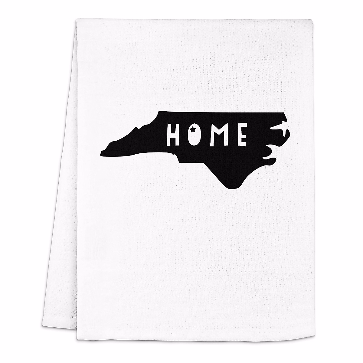 Sweet Dish Towel, North Carolina Home State, Flour Sack Kitchen Towel, Sweet Housewarming Gift, Farmhouse Kitchen Decor, White or Gray (White)