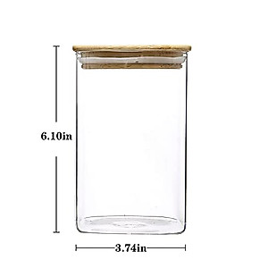 32 Oz Glass Jars With Lids 3 Pcs 32oz Glass Container Glass Food Storage Jars Food Storage Jars Bamboo Lid Storage Containers Glass Storage Jars Glass Food Storage Containers With Bamboo Lids Pantry