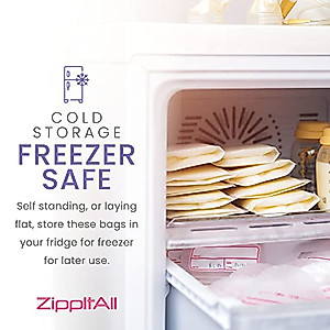 DiRose Breast Milk Storage Bags - Leak-Proof 100 Count Double Zipper 6 oz Capacity Extra Thick and Seal BPA/BPS Free/Disposable Pouches | Self-Standing Bag for Long and Safe Storing