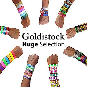 Heavier Tyvek Wristbands 7.5 Mil – Goldistock "Top 20" 200 Ct. Variety Pack- ¾” Arm Bands - 20 Unique Colors in All - Paper-Like Party Armbands - Wrist Bands for Upgrading Your Event