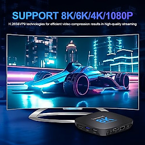 Android TV Box 13.0 2GB 16GB Support 8K 6K 2.4G 5.0G WiFi TV Box Android 2023 RK3528 Chipset with HDR10 BT5.0 USB 3.0 3D 100M Ethernet