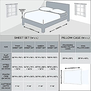 Purity Home Organic 100% Cotton Percale Sheet Set, Twin White, College Dorm Twin 3 Piece Cooling Bed Sheets, with Elasticized Deep Pockets, Eco-Friendly & Breathable, Bedding Sheets for Twin Size Bed