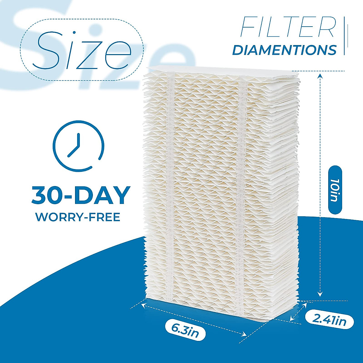 Pokin Humidifier Filter HDC411 Compatible with AIRCARE Essick Air HDC411 Emerson MoistAIR HD1205 HD12050 HD1211 HD12110 Replacement Wicking Filter Sears Super Wick Filter (Upgraded Version) 4 Pack