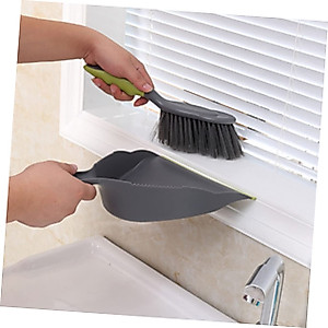 Healeved 1 Set Broom Cleaning Brush Cleaning Broom Dustpan with Handle Car Cleaner Dustpan Brush Broom Cleaning Tool Duster Keyboard Broom Keyboard Cleaning Tabletop Dustpan Shovel Green Pp