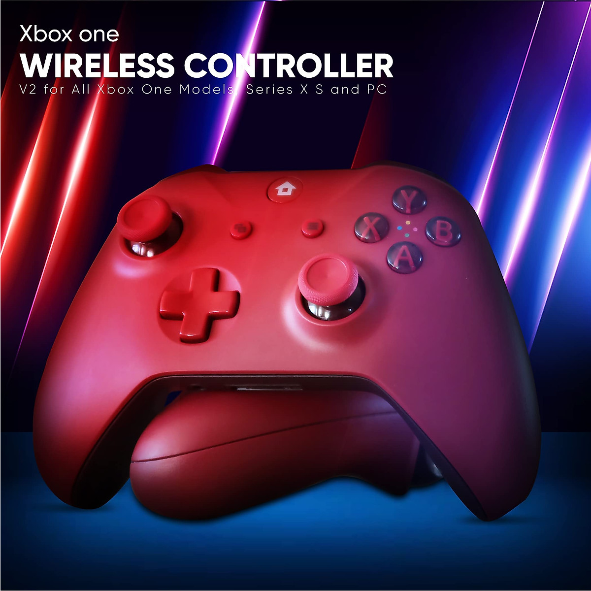 CHASDI Xbox one Wireless Controller V2 for All Xbox One Models, Series X S and PC (Red)