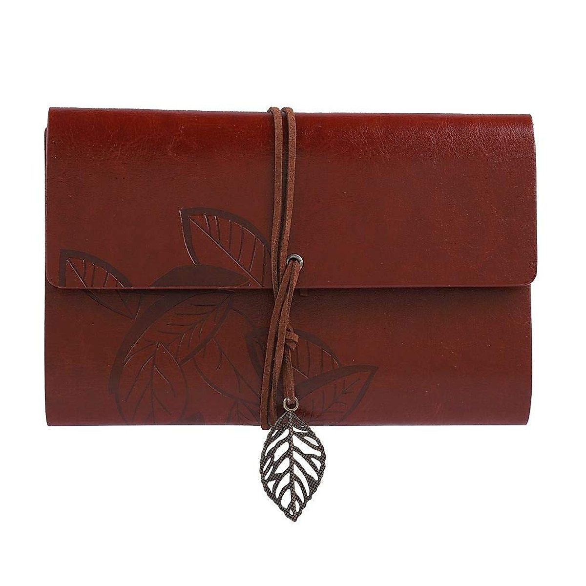 Zopsc Retro Leather Notebook with Fountain Pen with Pen Ink, Dip Pen Set Calligraphy Pen Notebook,Leather Notebook Quill Pen for Gift (red) (black)