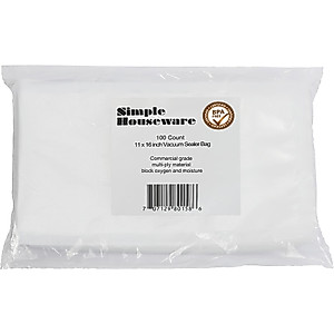 100 Count - Precut Food Vacuum Sealer Bags Storage, Gallon Size 11" x 16"