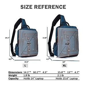 Schkleier Messenger Bag for Men Canvas Sling Bag Crossbody Backpack Laptop Shoulder Bag Hiking Daypacks Casual Tactical