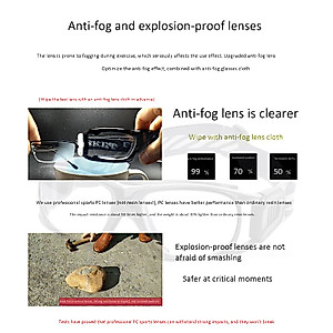 SooGree Sport Glasses for Men Women Basketball Football Sport Goggles Anti Fog Shock Collision Wearable Glasses