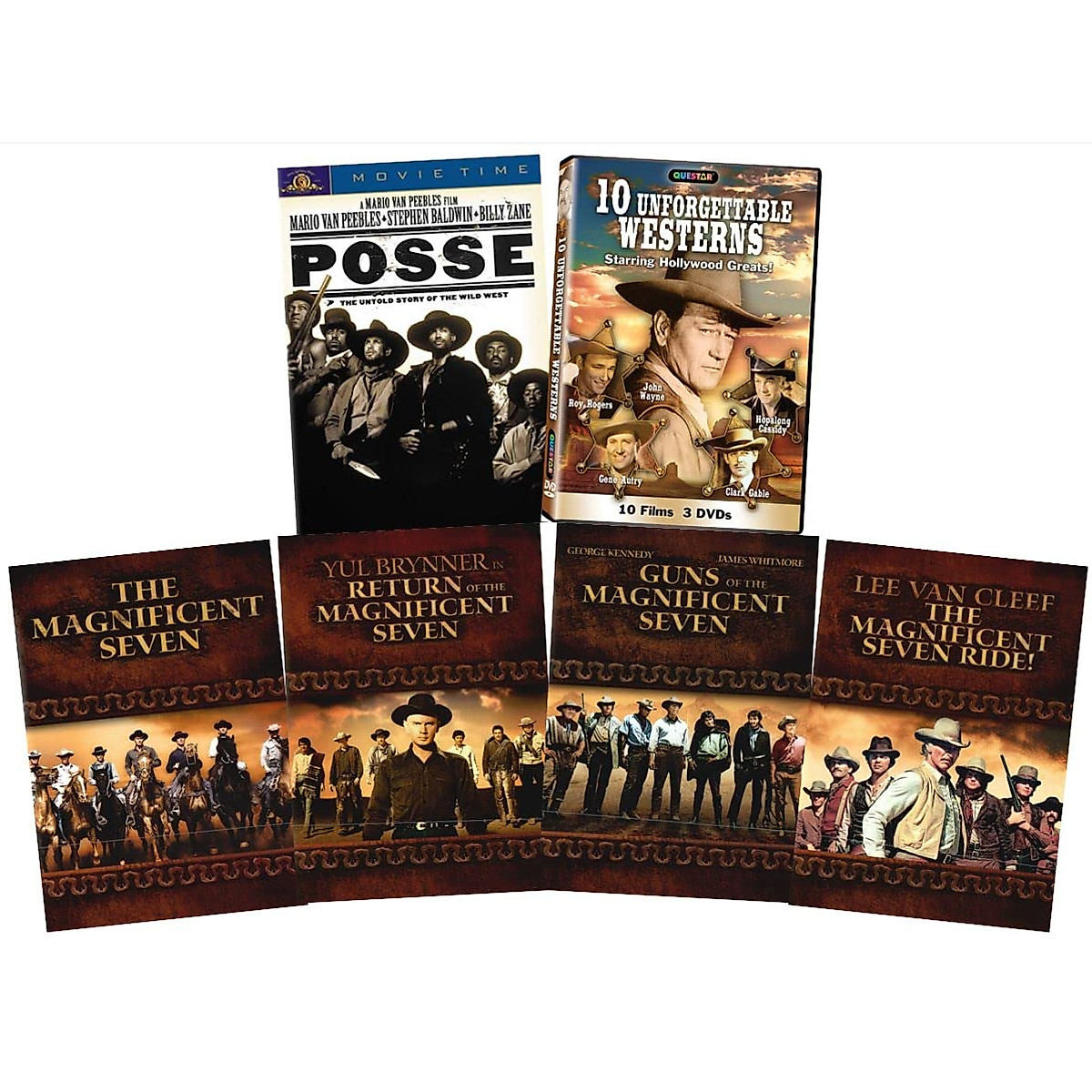 Ultimate Western Limited 15-film Collection: The Magnificent Seven Collection (Guns of The Magnificent Seven/ Magnificent Seven/ Magnificent Seven Ride! / Return of The Magnificent Seven) & Posse + 10 Unforgettable Westerns Starring Hollywood Greats!