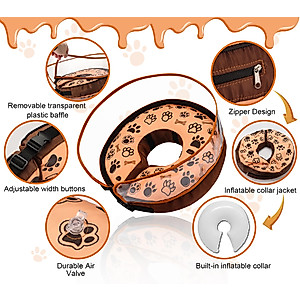 Dog Cones for Medium Dogs,Soft Cone for Dogs After Surgery,Inflatable Dog Cone,Dog Donut Collar,Dog Neck Donut,Cone for Dogs to Stop Licking(Medium Dog Cone)