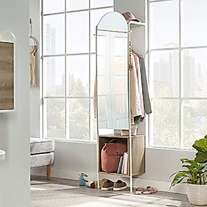 Sauder Anda Norr Entryway Storage, L: 18.74" x W: 11.89" x H: 71.85", White Finish