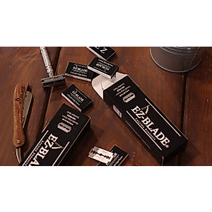 EZ BLADE Double Edge Razor Blades. 100 Count For Straight Razor Or Safety Razor