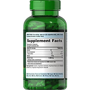 Puritans Pride Psyllium Husks 500 Mg, Supports Digestive and Colon Health, 400 ct