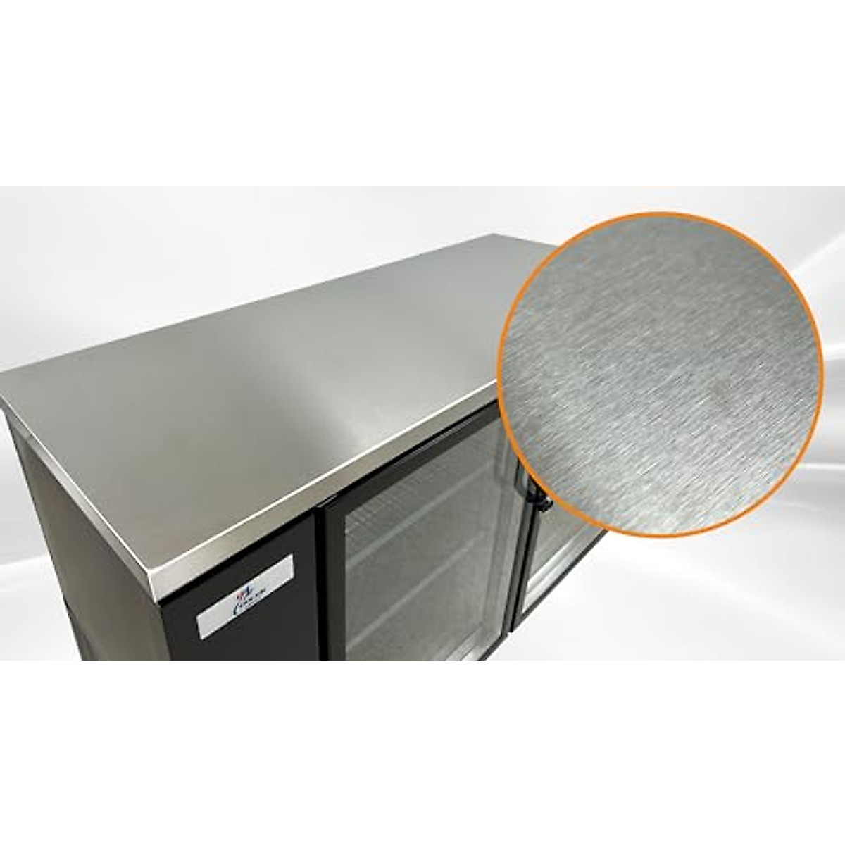 Elite Kitchen Supply Commercial Beer Back Bar Cooler Refrigerator, ETL NSF 2 Glass Door Bottle Display Fridge Cooler Merchandiser, LED Lighting, 60" W 15.8 cu.ft. Black CBB60H