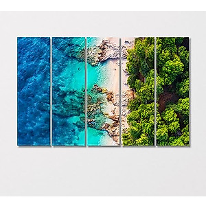 Croatia's Turquoise Coast Canvas Print 5 Panels / 36x24 inches