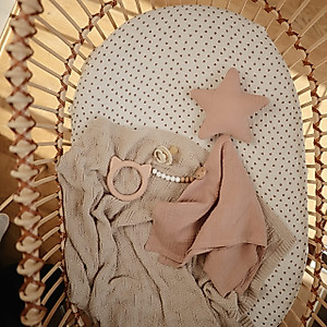 mushie Silicone Baby Teether Toy | Cat (Blush)