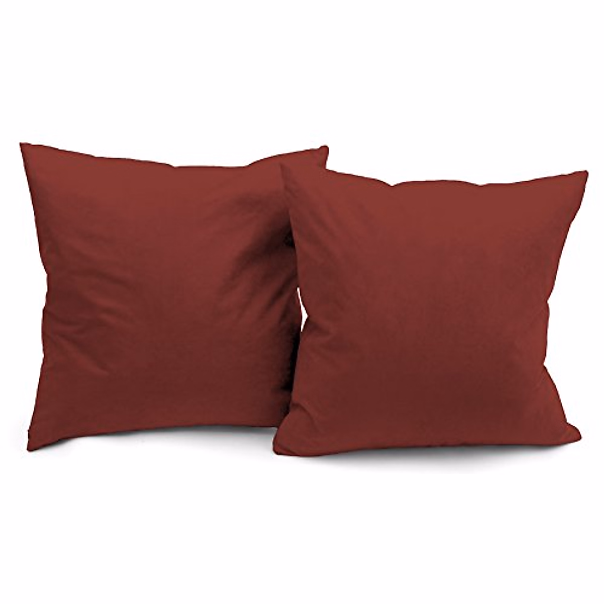 Deluxe Comfort Microsuede Throw-Pillows, 16" by 16", Red 2 Count