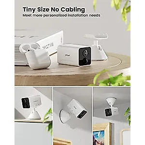 ieGeek Security Camera Indoor Wireless 1080P Wire-Free Portable Indoor Camera for Home Security with Human Detection,Two-Way Audio, Siren and APP Alert,30ft Clear Night Vision, Cloud/SD