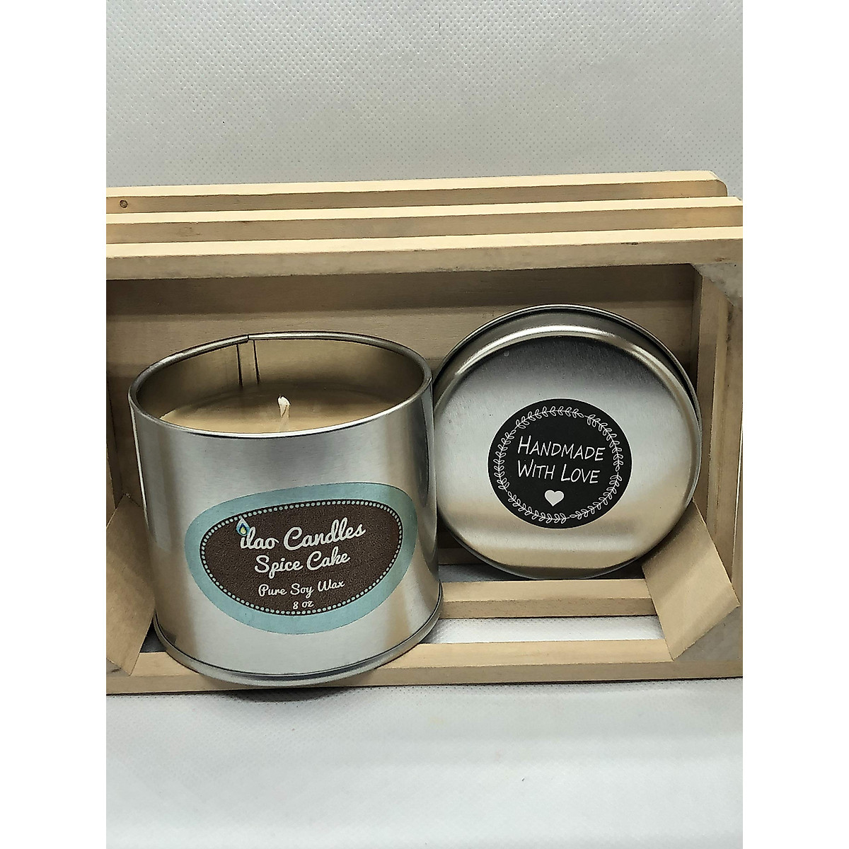 Spice Cake 8 oz Tin Jar Pure Soy Wax Candle Hand Poured in the USA
