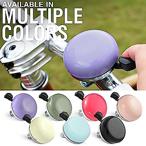 MARQUE Beach Cruiser Bike Bell – Classic Bicycle Bell Design for Adults and Kids with Traditional Ring Sound (Purple)