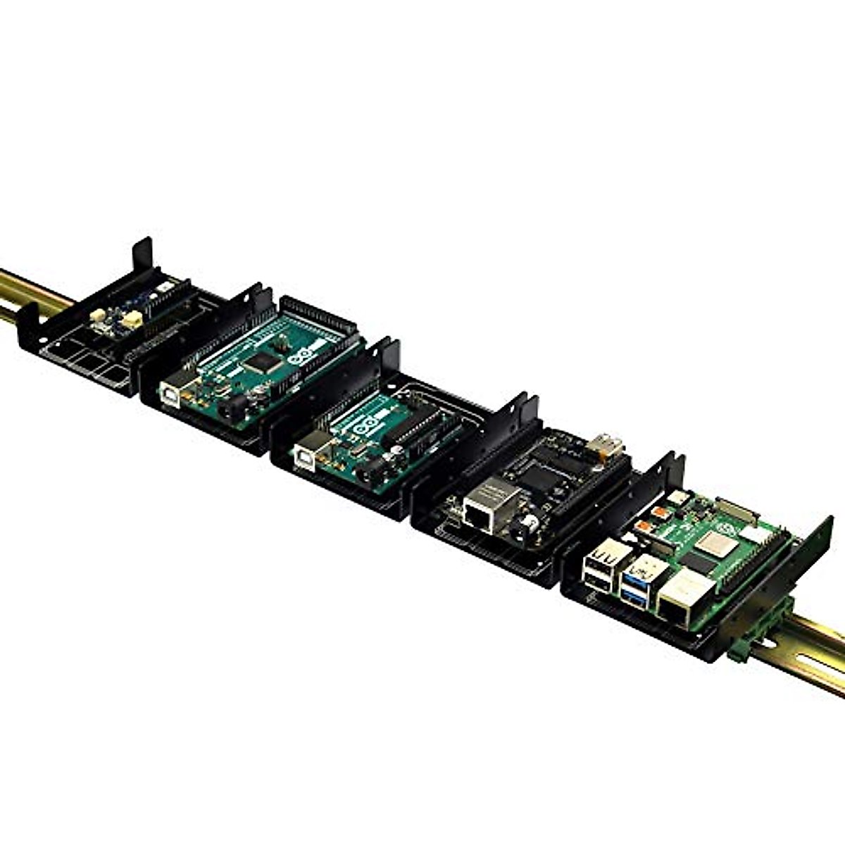 DIN Rail Mount Bracket for Raspberry Pi A+ B+ 2B 3B 3B+ 4B Zero Arduino Uno Mega Mkr BeagleBone