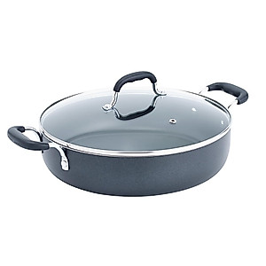T-fal Specialty Nonstick Sauté Pan 12 Inch Oven Safe 350F Cookware, Pots and Pans, Dishwasher Safe Black