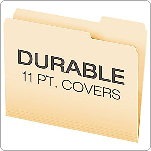 Pendaflex File Folders, Letter Size, 8-1/2" x 11", Classic Manila, 1/3-Cut Tabs in Left, Right, Center Positions, 100 Per Box (65213)