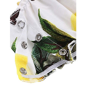 PrinceSasa Baby Girl Clothes Lemon Floral Ruffles Summer Dress and Headband for Newborn Gifts,A6,0-6 Months(Size S)