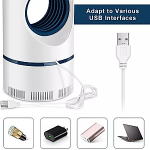 Electric Mosquito & Fly Killer, Mosquito Killer Trap, Bug Zapper, Child Safe, White, Mosquito Trap Outdoor and Indoor, Patio (White)