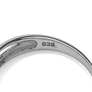 Silvershake White Gold Plated 925 Sterling Silver Celtic Triquetra Knot Ring Size 6