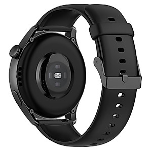 LOKEKE Compatible with Huawei Watch 4 Pro Replacement Band - 22mm Replacement Silicone Wrist Watch Band Strap Compatible with Huawei Watch 4/4 Pro/Watch Ultimate/Watch GT3 SE(Silicone Black)