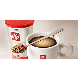 Illy Classico Instant Coffee Medium Roast Classic Roast with Notes Of Caramel Orange Blossom and Jasmine 100% Arabica Coffee No Preservatives, 3.3 Ounce Can (Pack of 1)