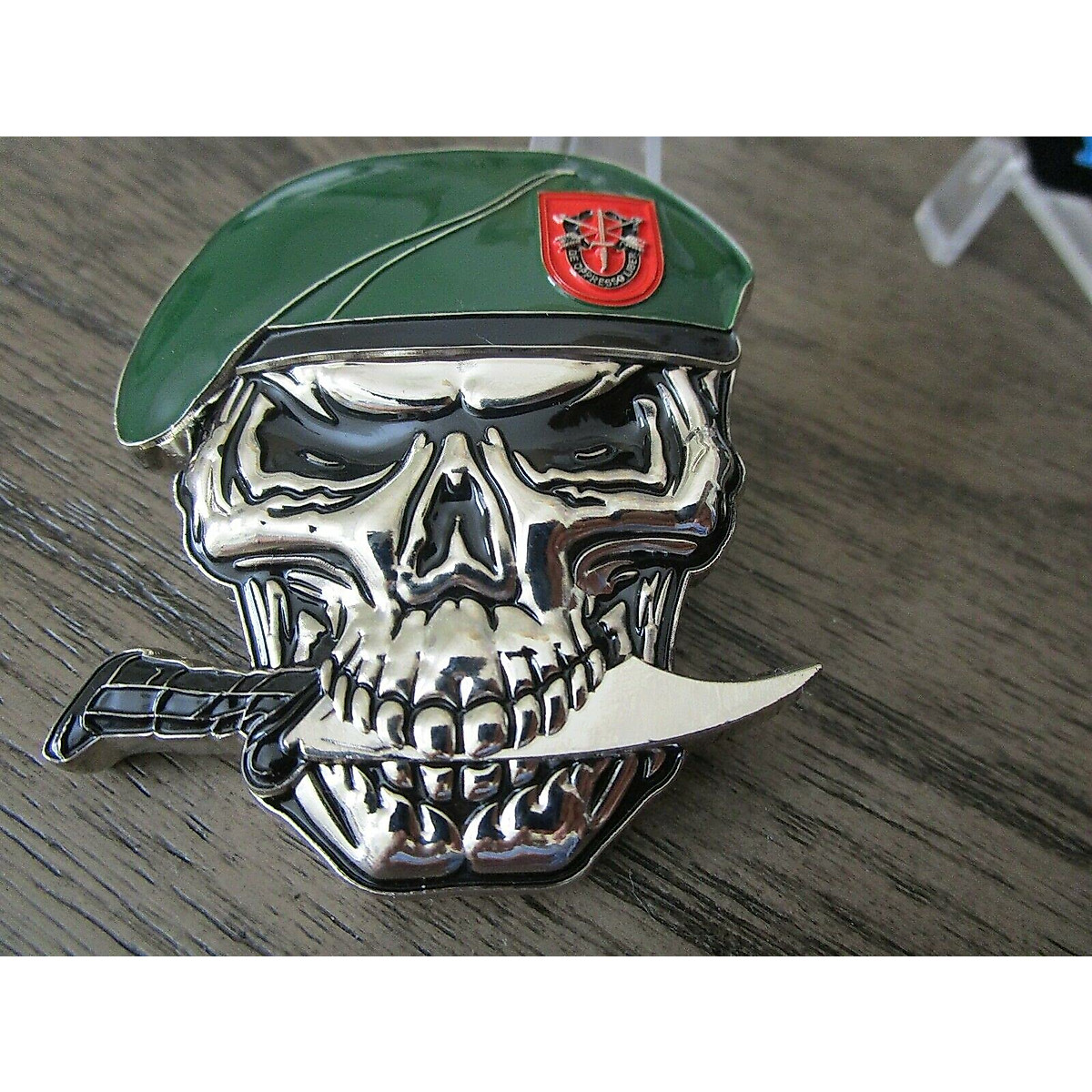 United States Army 7th Special Forces Group Green Berets Creed 7th SFG (A) Reapers Skull Challenge Coin
