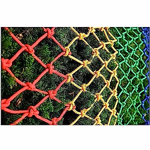 EkiDaz HXRW Rope Net Colorful Climbing Net for Kids Outdoor Indoor Climbing Rope Ladder Net Decorative Net Playground Sets for Backyards (Size : 2 * 4m(6.6 * 12.12ft))