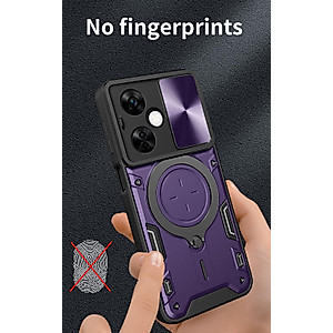 Guzhthi for Oneplus Nord N30 5G Case: Cell Phone Back Cover with Screen Protector [Lens Cap Sparkle] - Purple