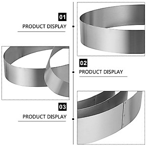 Hemoton 3PCS Cake Ring Stainless Steel Cake Molds Cake & Pastry Rings Oval Mould Cheese Rings Baking Ring Sushi Mold Baking Tool for DIY Home Kitchen Rice Ball Chocolate 3pcs