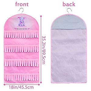 FIOBEE Baby Headband Holder Hair Bow Storage Wall Hanging Organizer Newborn Headbands Hanging Holder Girls Hairband Display for Wall Closet Kids Room, Pink Elephant