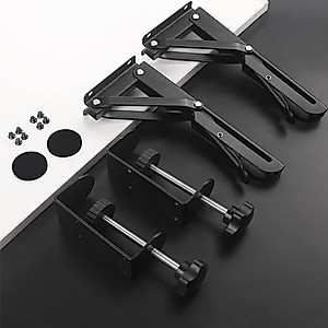 SKYZONAL Desk Keyboard Tray Clamp for DIY Custom Wooden Keyboard Trays Desk Extender Clamp (Tray Not Included) (Fits desks up to 3.15”)